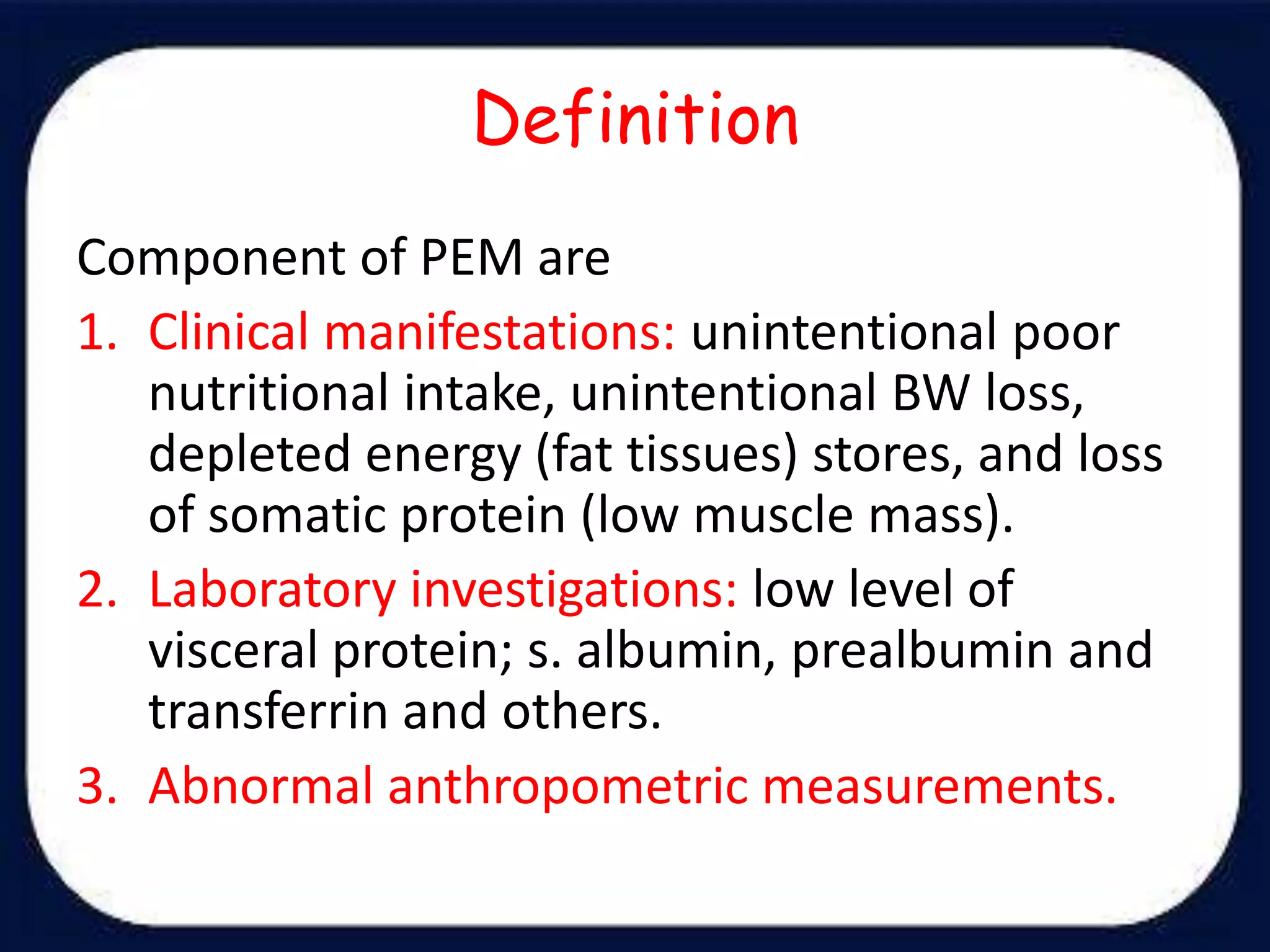 Protein energy malnutrition in CKD | PPTX