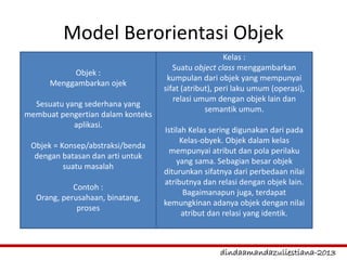 Pemodelan berorientasi objek | PPTX