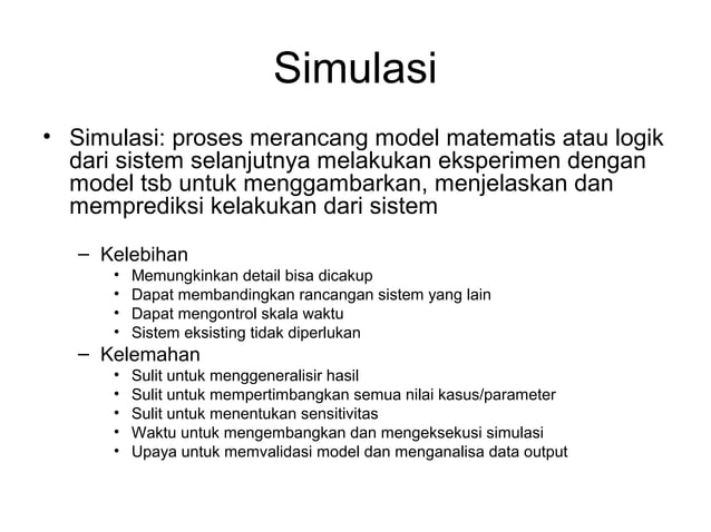 Pemodelandan simulasi | PPT