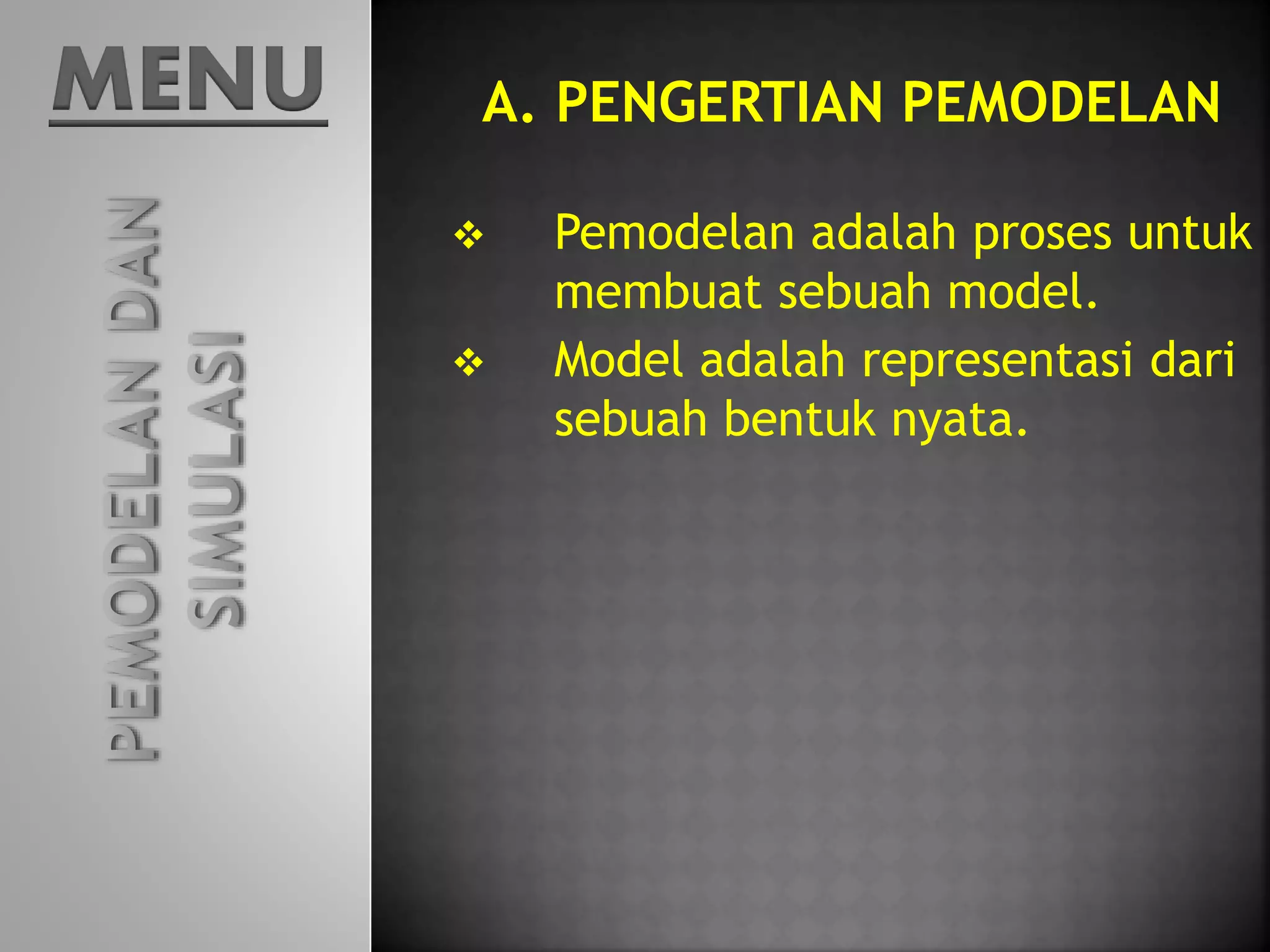 Pemodelan dan simulasi | PPTX
