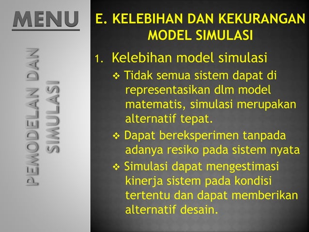 Pemodelan dan simulasi | PPTX