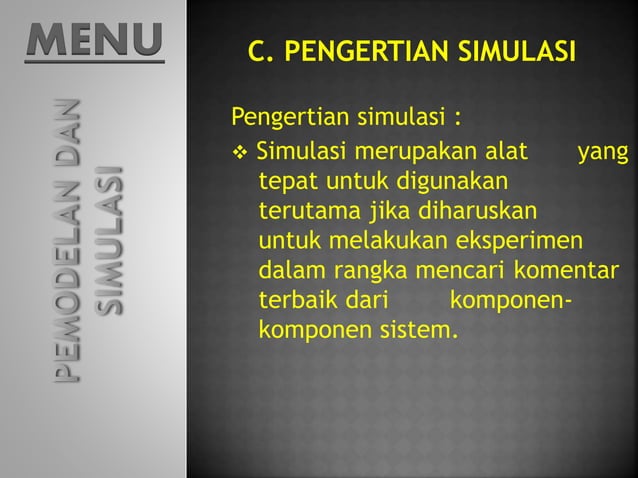 Pemodelan dan simulasi | PPTX