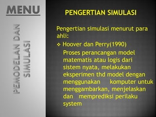 Pemodelan dan simulasi | PPTX