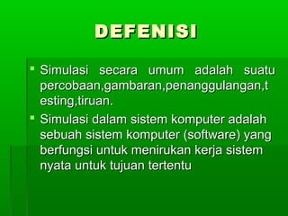 Pemodelan dan simulasi sistem komputer | PPT