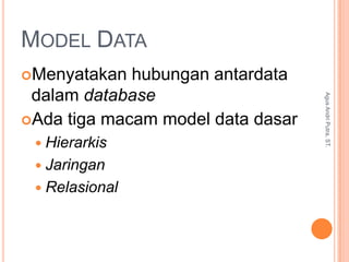 Pemodelan database | PPTX