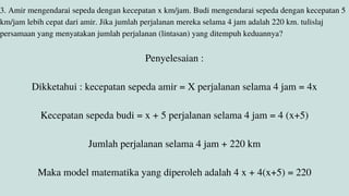 Pemodelan matematika(1) | PPTX