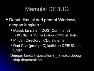 Pemograman debug Assemblay | PPT