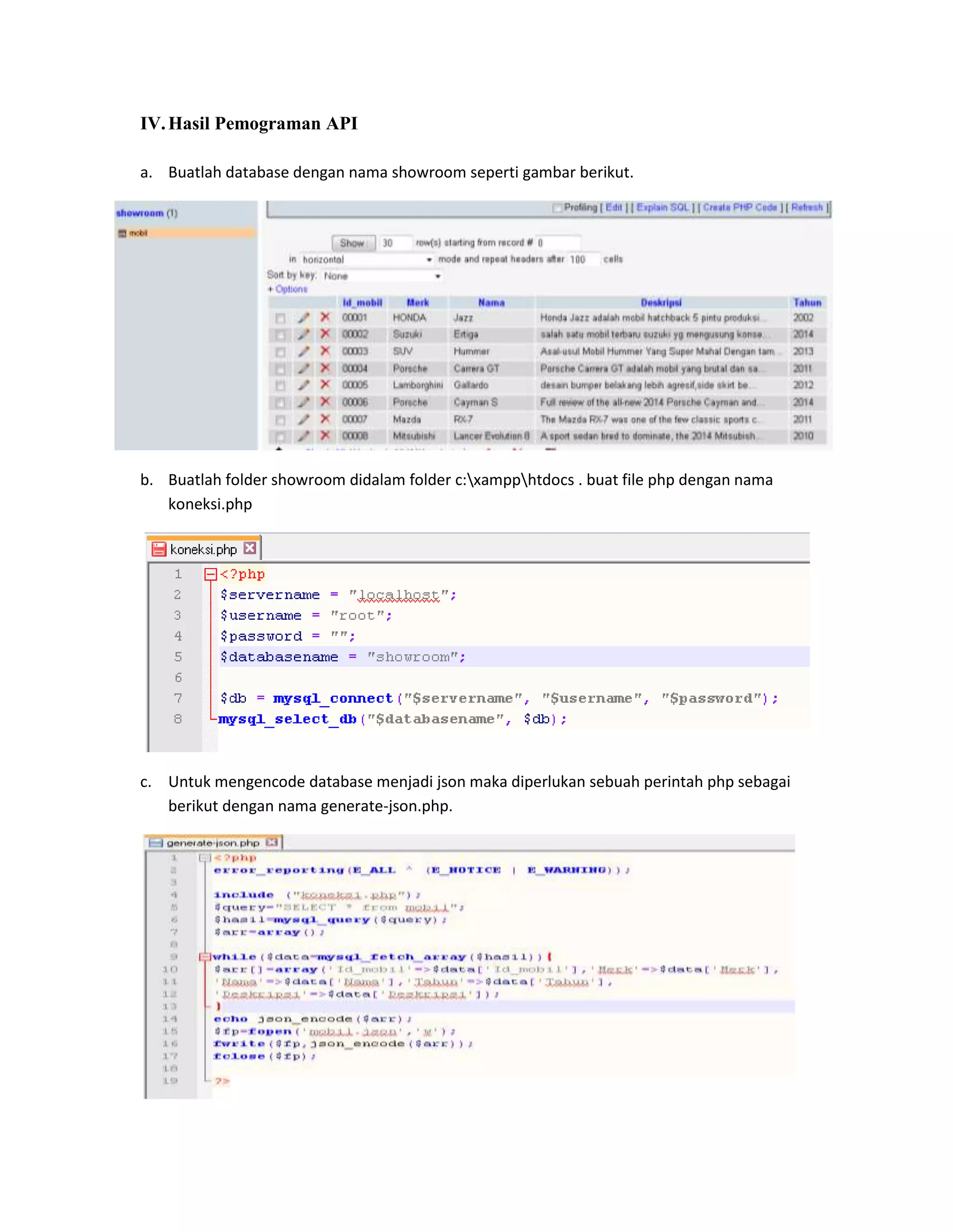 Pemograman api json | DOCX