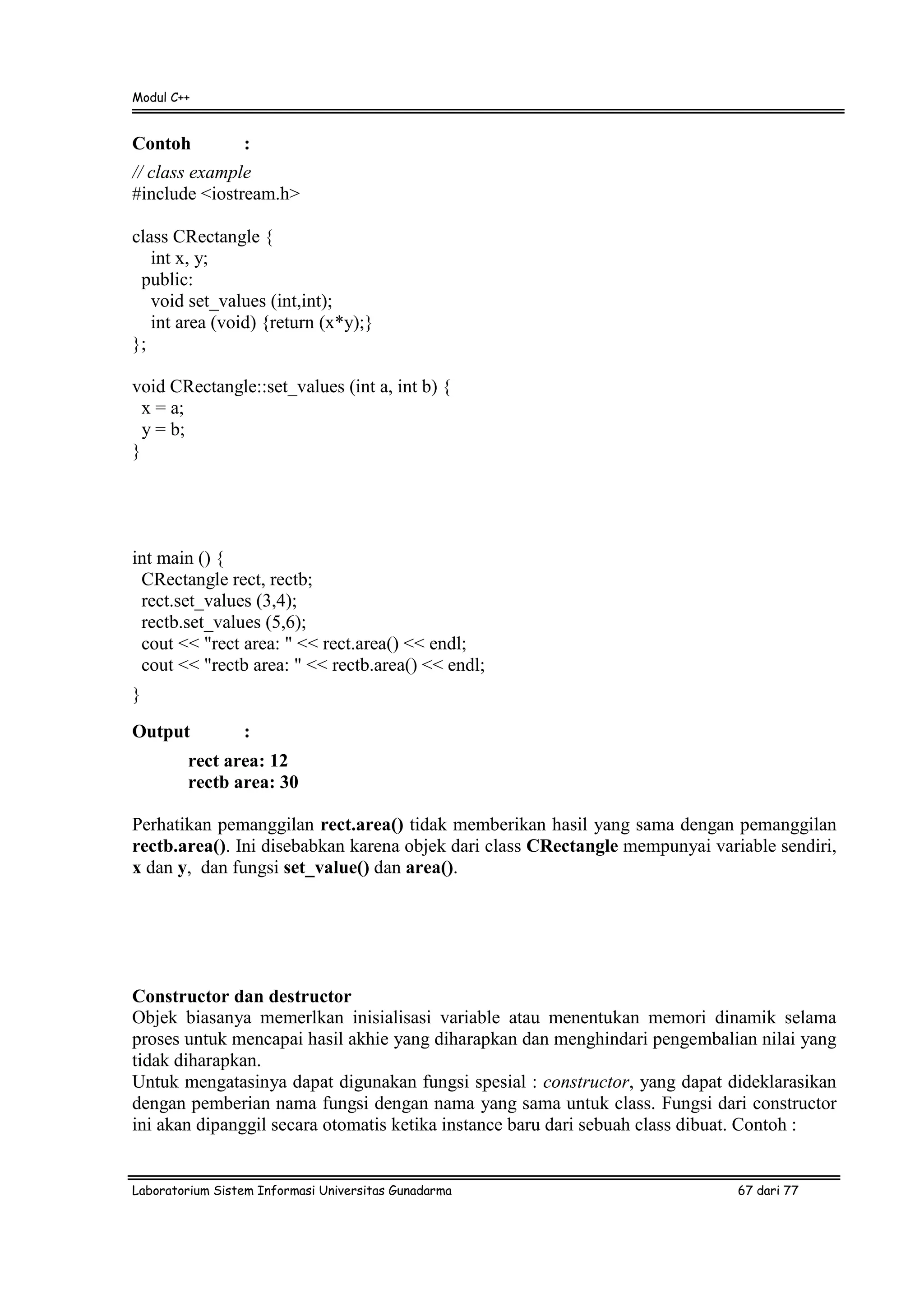 Pemograman berorientasi objek | PDF