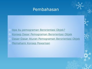 Pemograman berorientasi objek | PPTX