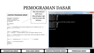 Pemograman dasar array | PPT