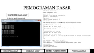 Pemograman dasar array | PPT