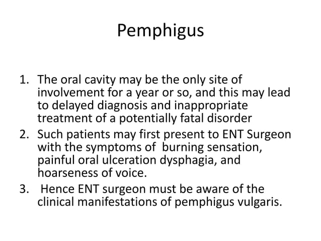 Pemphigus | PPTX | Ear, Nose and Throat Conditions | Diseases and ...