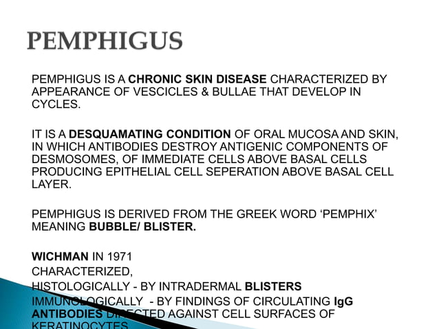 Pemphigus and Pemphigoid | PPTX | Skin and Dermatology | Diseases and ...