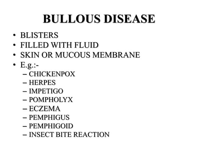 Pemphigus (Bullous Disease) | PPTX | Skin and Dermatology | Diseases ...