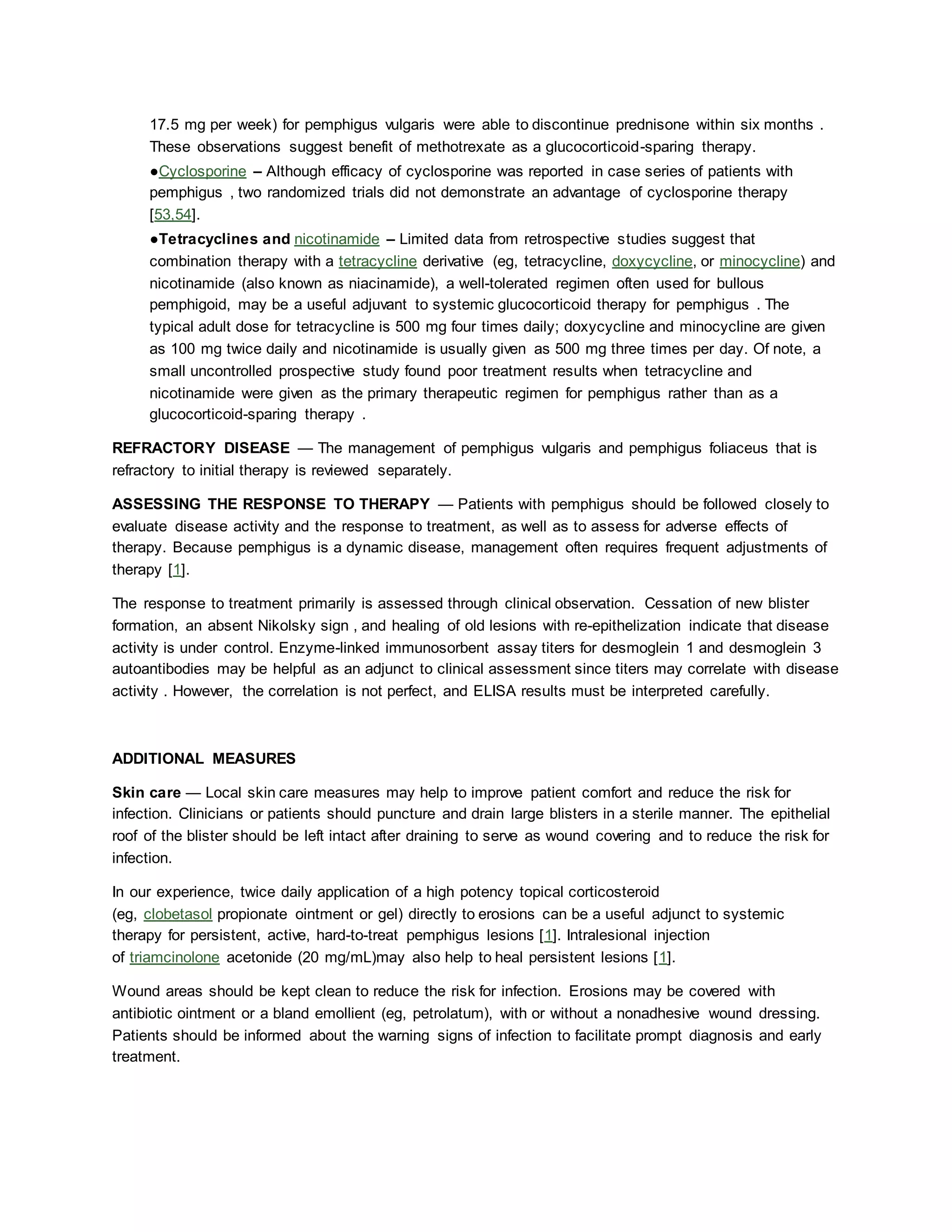 Pemphigus groups of skin blistering disorders | DOCX