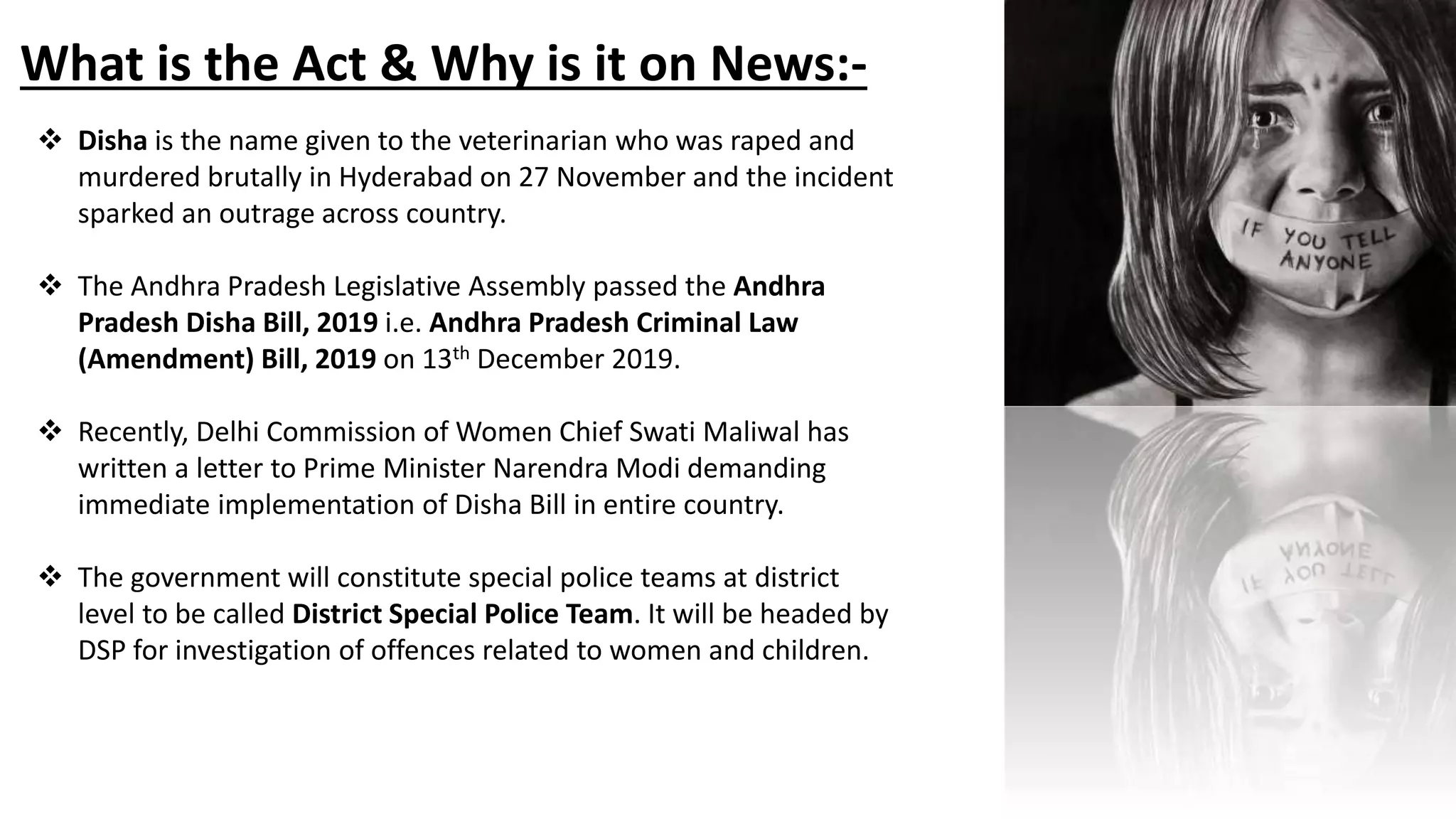 DISHA Act 2019 | PPT