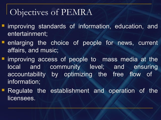 PEMRA REGULATION | PPT
