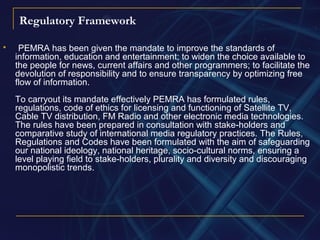 PEMRA REGULATION | PPT