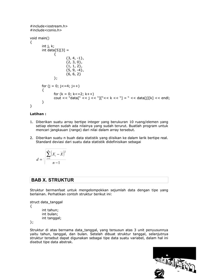 Pemrograman c-wakuadratn | PDF
