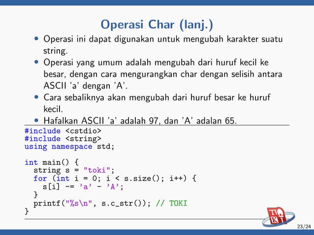 CPP Pendalaman String | PPT