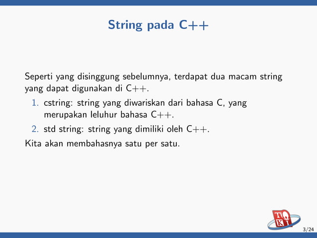 CPP Pendalaman String | PPT