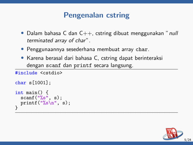 CPP Pendalaman String | PPT