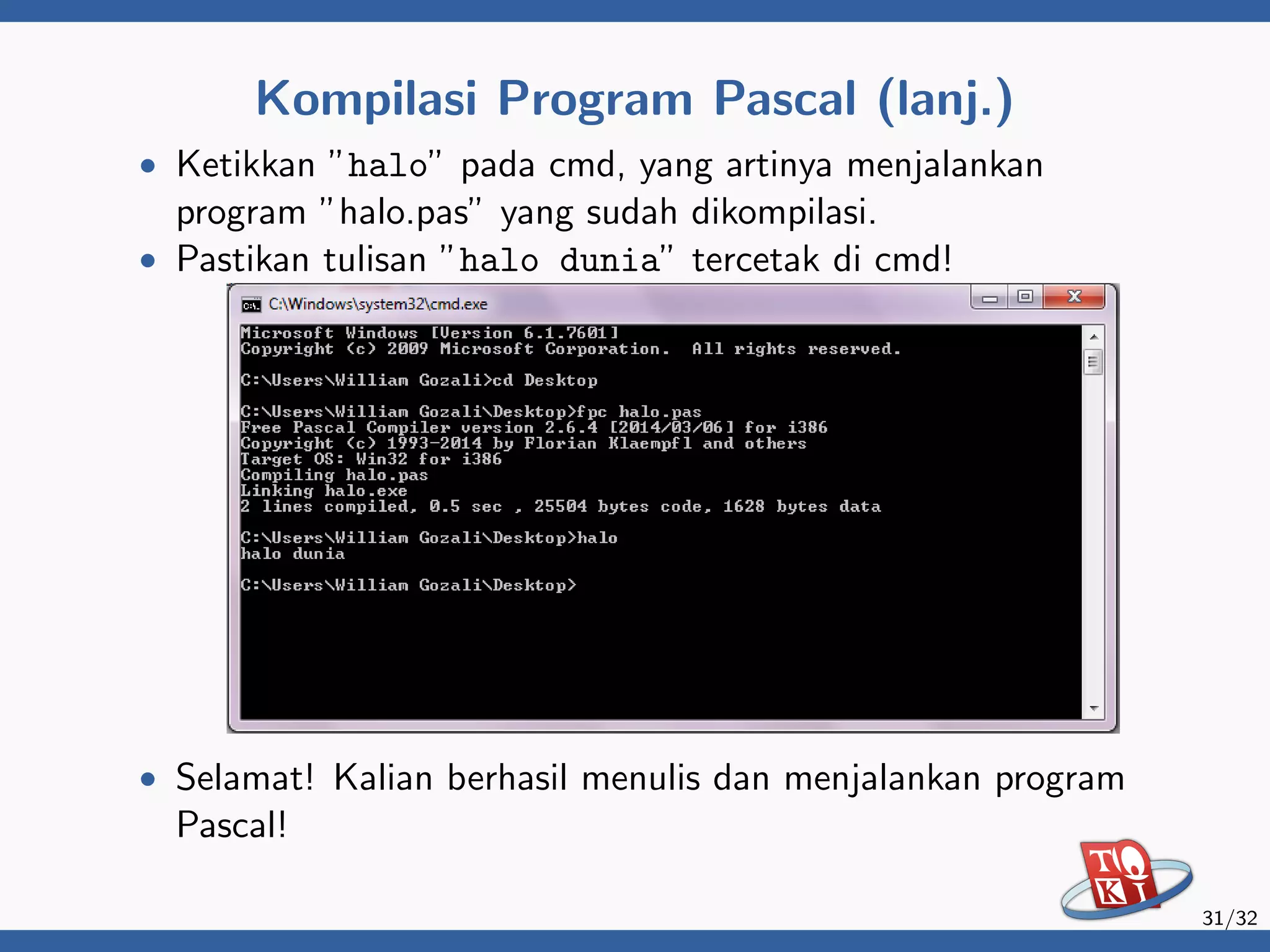 Pemrograman dasar 01-perkenalan | PPT