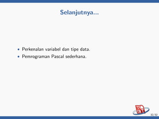 Pemrograman dasar 01-perkenalan | PPT