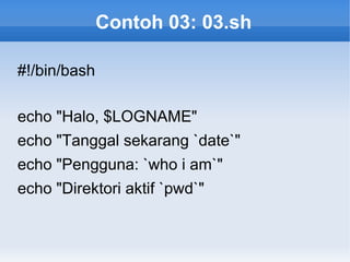 Pemrograman shell2 | PPT