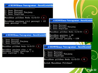 Pemrograman algoritma (IF,else) | PDF