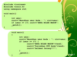 Pemrograman algoritma (IF,else) | PDF