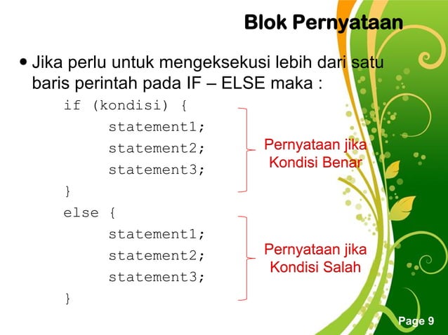 Pemrograman algoritma (IF,else) | PDF