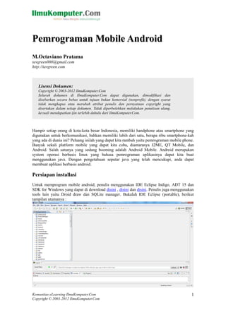 Pemrograman android | PDF