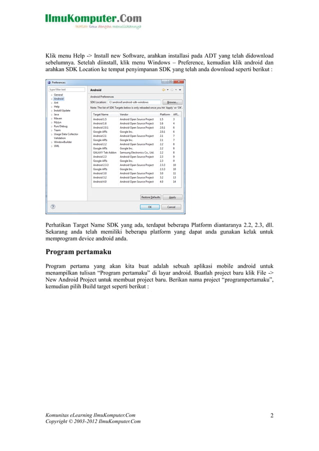 Pemrograman android | PDF