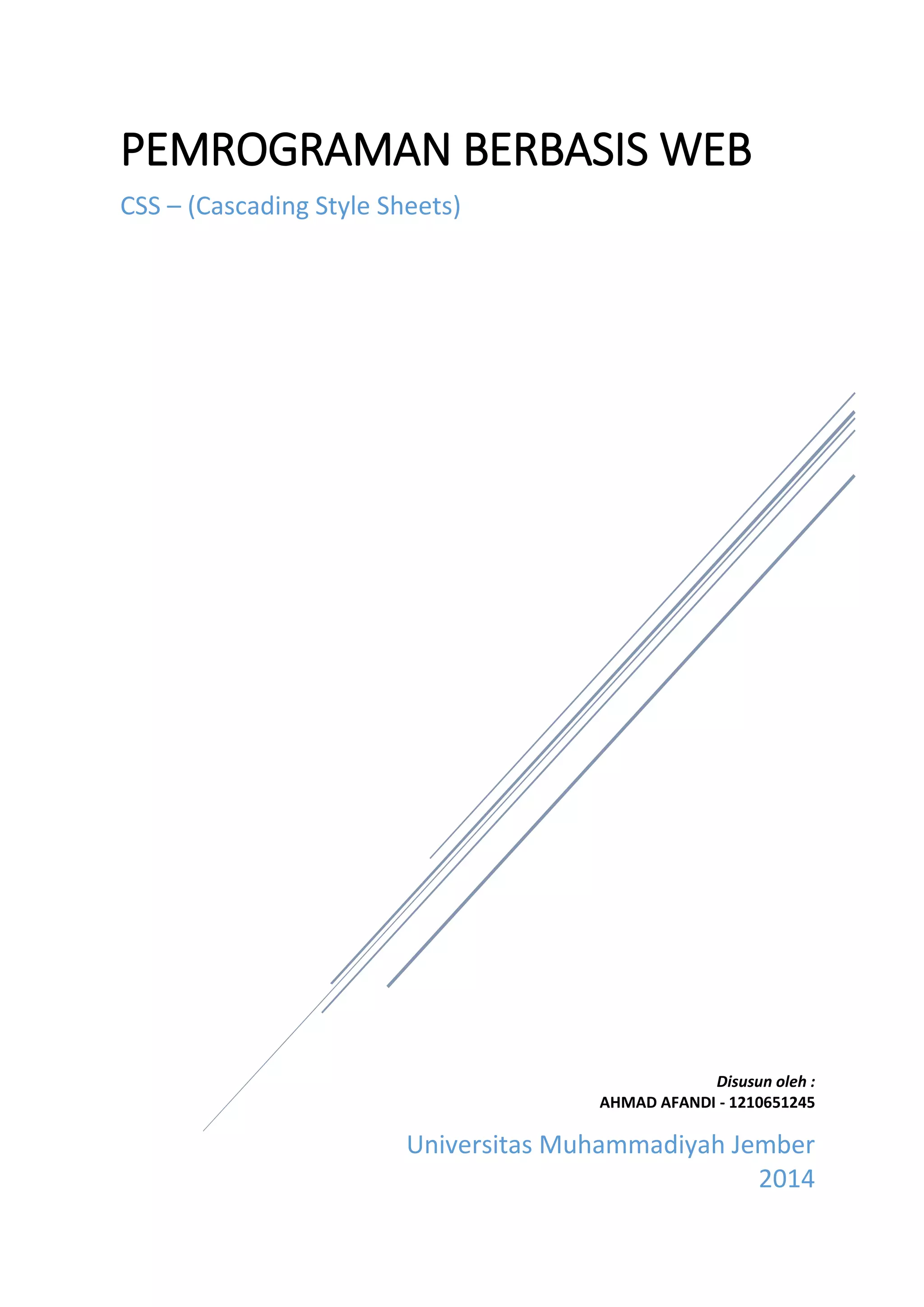Pemrograman Berbasis Web - CSS | DOCX