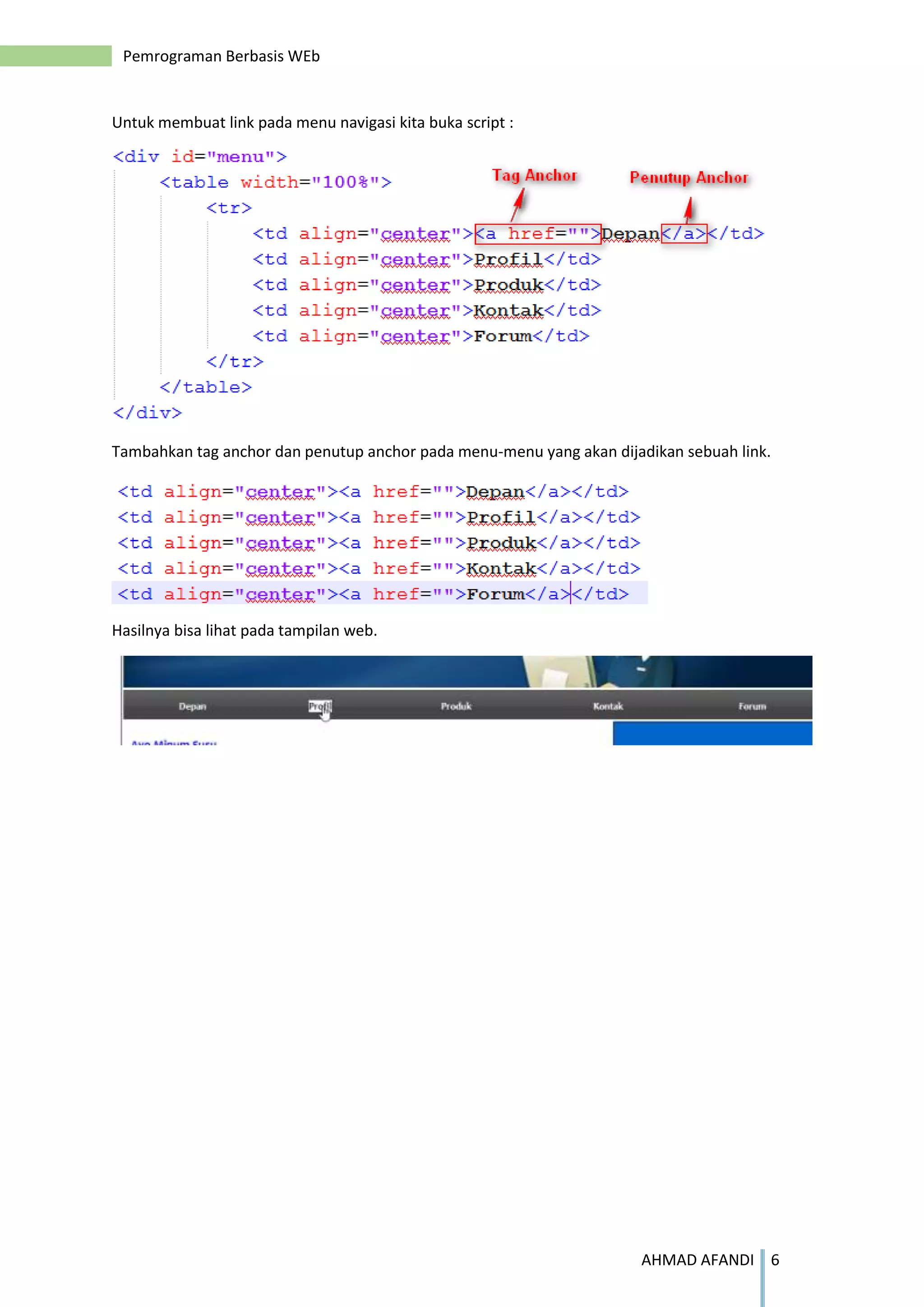 Pemrograman Berbasis Web - CSS | DOCX