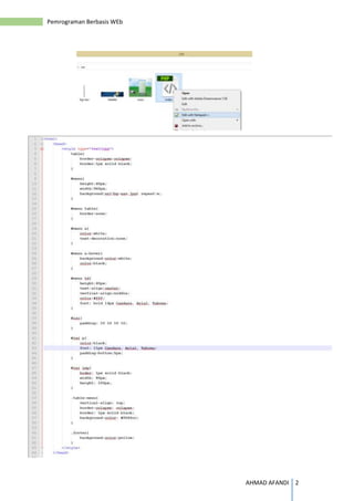 Pemrograman Berbasis Web - CSS | DOCX