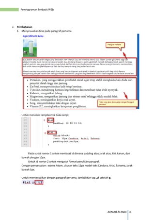 Pemrograman Berbasis Web - CSS | DOCX