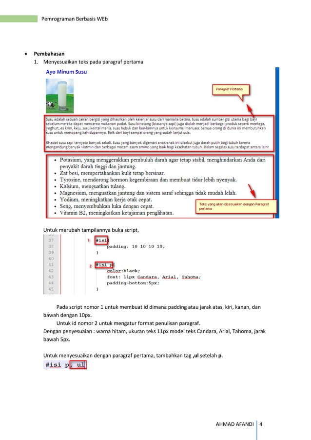 Pemrograman Berbasis Web - CSS | DOCX