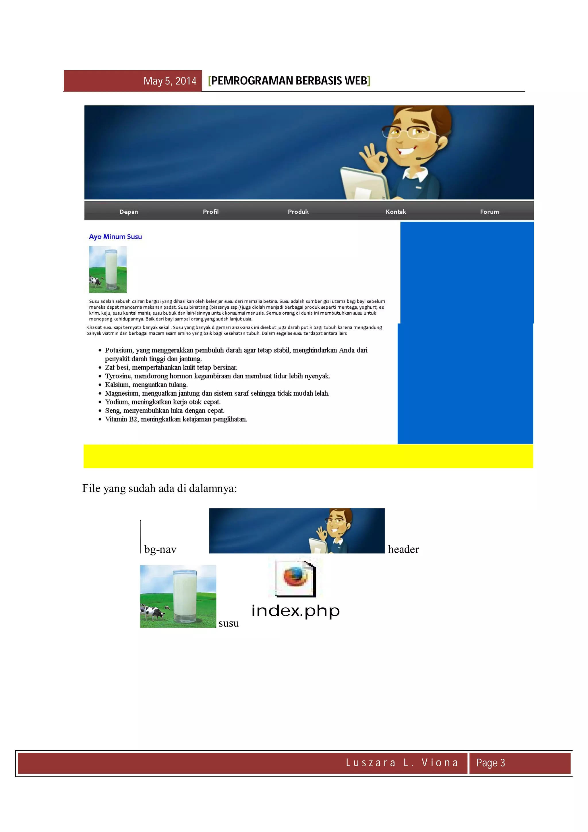 Pemrograman berbasis web (Luszara Lucky Viona) | PDF