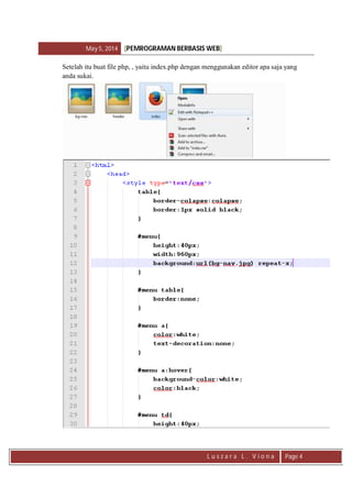 Pemrograman berbasis web (Luszara Lucky Viona) | PDF