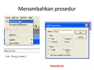 Pemrograman berorientasi objek ii 04 prosedur dan fungsi | PPTX | Programming Languages | Computing
