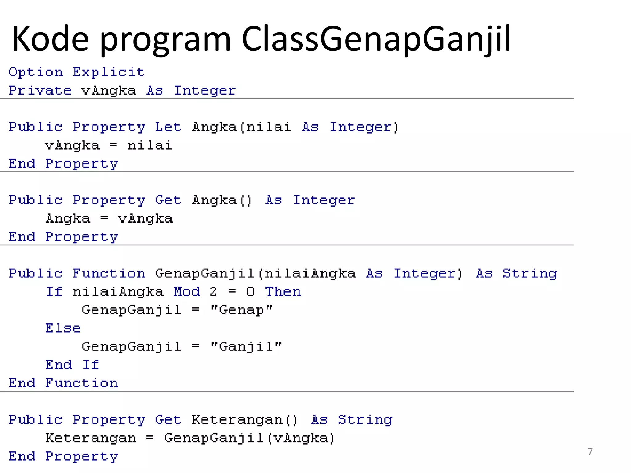 Pemrograman berorientasi objek ii 10 class | PPTX