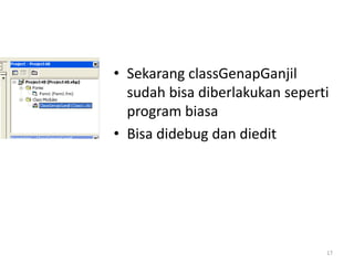 Pemrograman berorientasi objek ii 10 class | PPTX