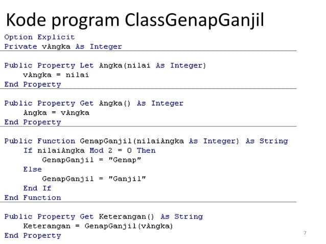 Pemrograman berorientasi objek ii 10 class | PPTX