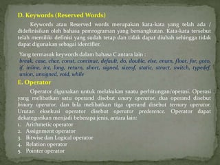 Bahasa Pemrograman C++ | PPTX