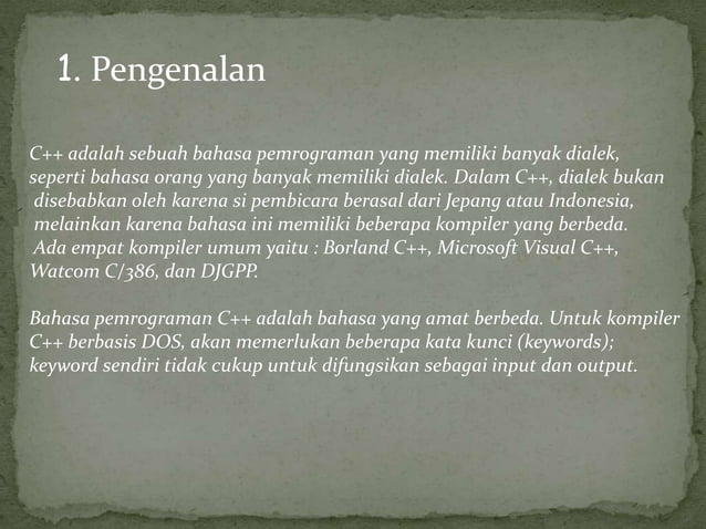 Bahasa Pemrograman C++ | PPTX