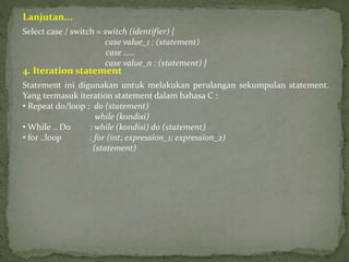 Bahasa Pemrograman C++ | PPTX