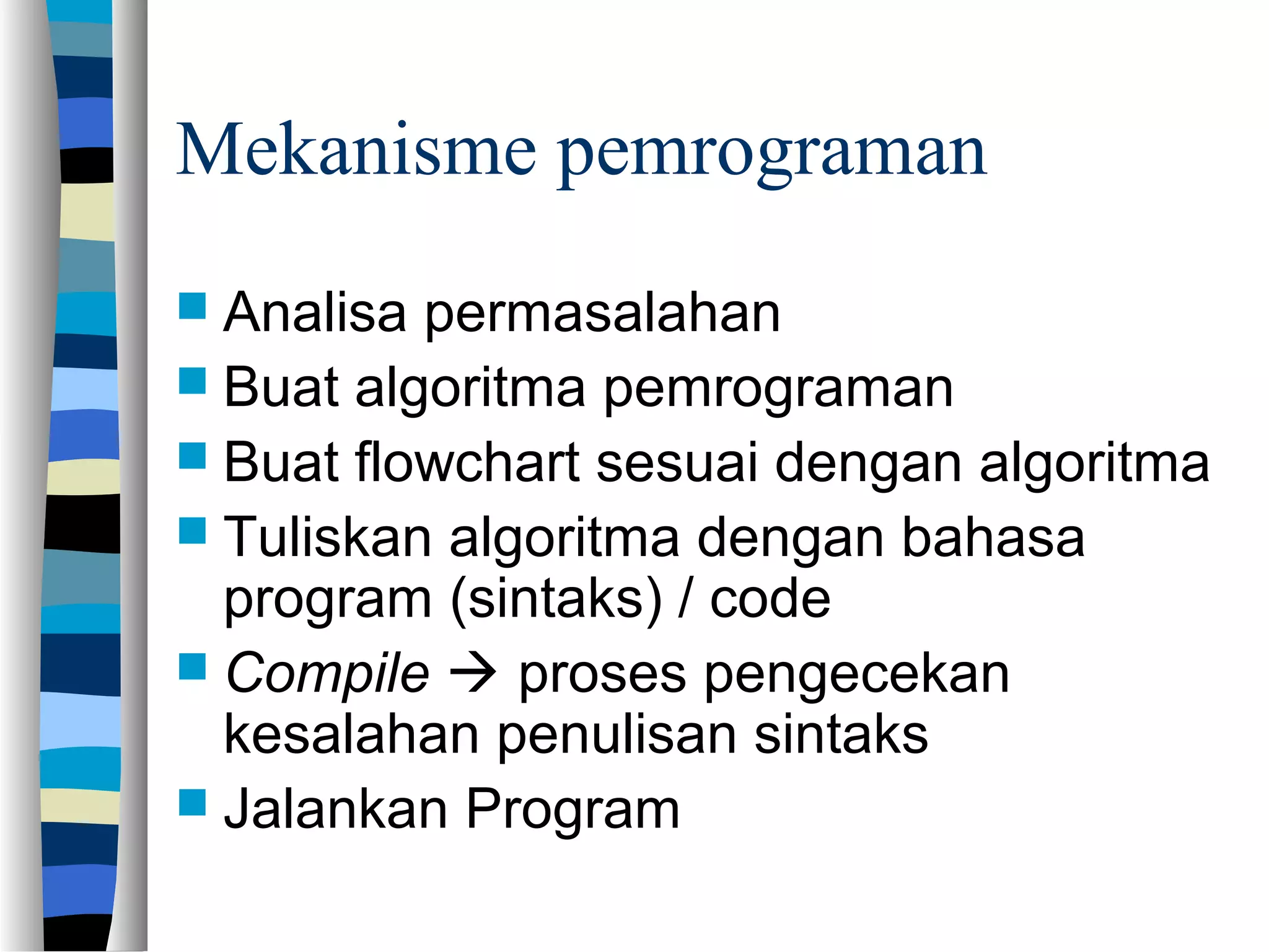 Pemrograman dan bahasa program | PPT